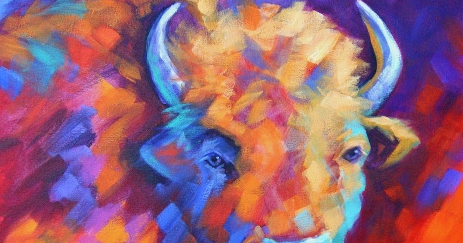 Wildlife Art of the West: Bright Colorful Abstract Western Wildlife Art ...