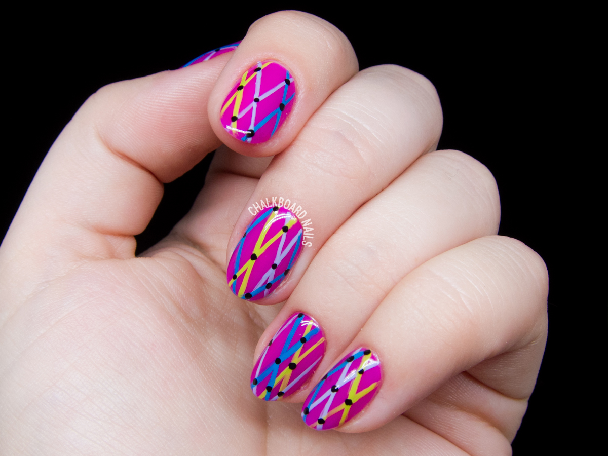 Carnaval Netting - X-Patterned Nail Art | Chalkboard Nails | Phoenix ...