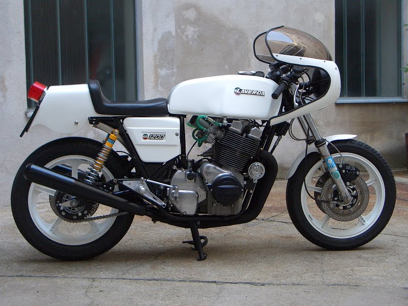 White Laverda - RocketGarage - Cafe Racer Magazine