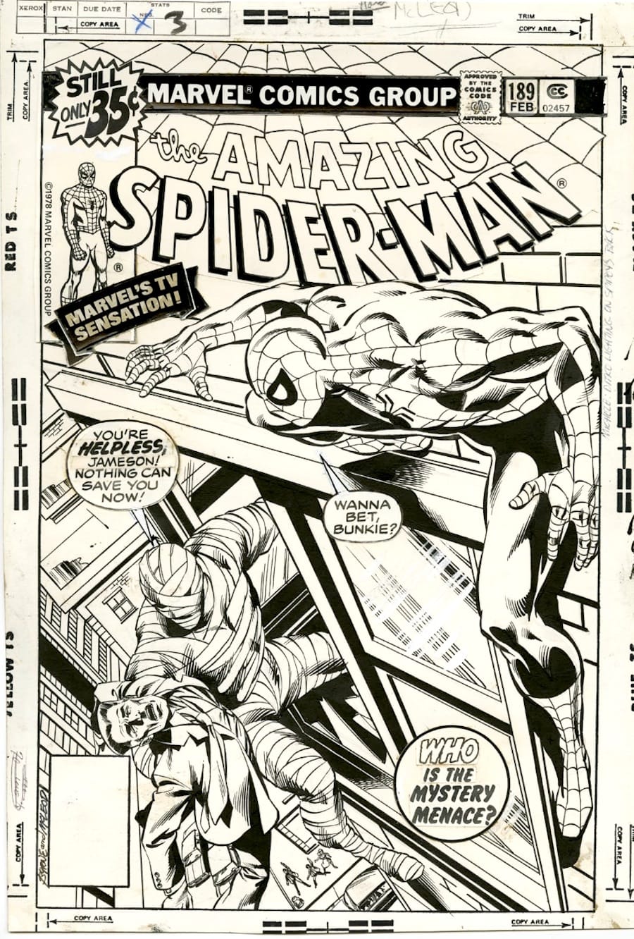 John Byrne original artwork - Amazing Spider-man #189 cover - Pencil Ink
