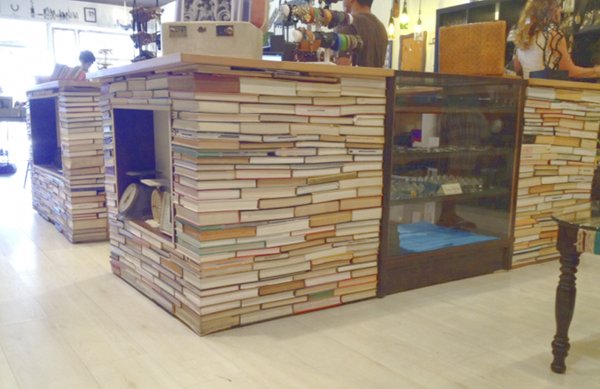 Beautiful Abodes: A Quick Look: Counter made of books