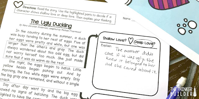 Levels of Love: Valentine's Day Close Reading