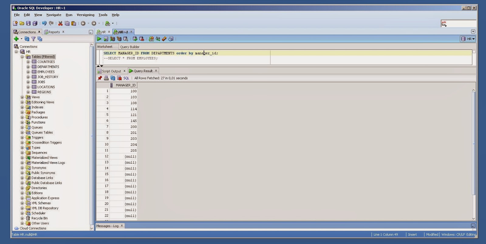 SQL,PL/SQL – Operacje na danych (DISTINCT, ORDER BY) – Oracle 10/11 cz ...