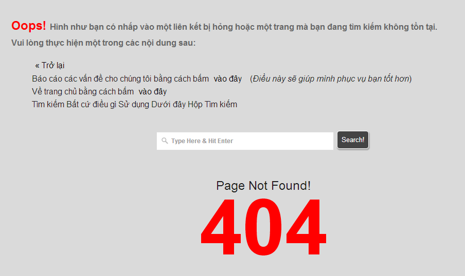 Tạo trang 404 chuyên nghiệp cho Blogspot