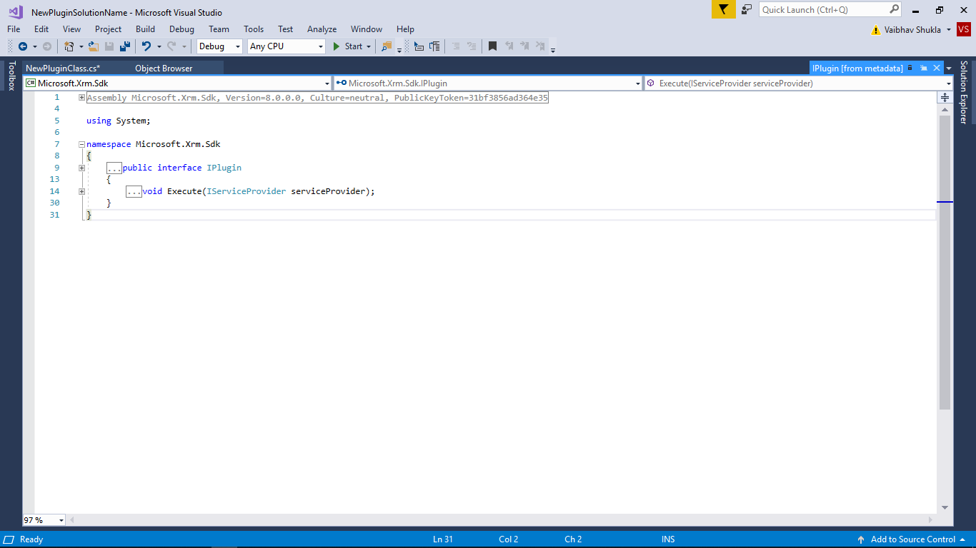 IPLUGIN INTERFACE IN DYNAMICS 365 PLUGINS