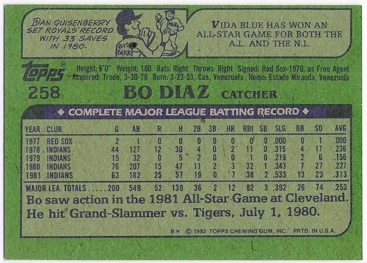 oh my o-pee-chee! (oh mon o-pee-chee!): 1982 bo diaz