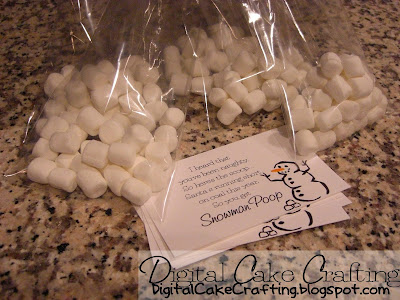 Digital Cake Crafting: Snowman Poop with Free Printable