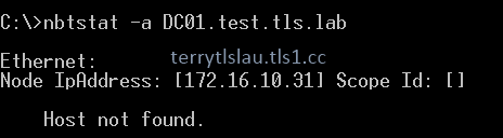 Terry L@u's blog: Using nbtstat command to check the NetBIOS Domain Name