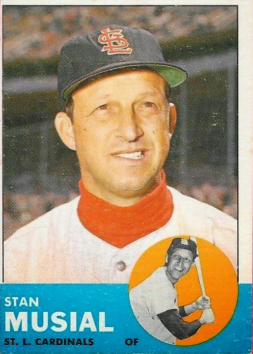 foul bunt: Mail From Max - 1963 Topps Stan Musial