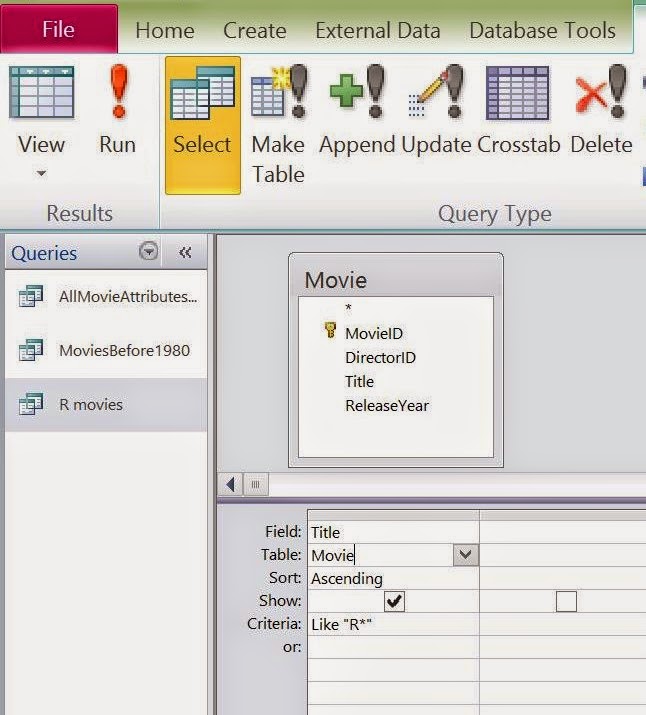 Principles Of Computing: Lab 8: Introduction to MS Access
