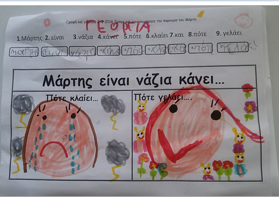 ...Το Νηπιαγωγείο μ' αρέσει πιο πολύ.: Μάρτη Μάρτη μου καλέ...Με ...