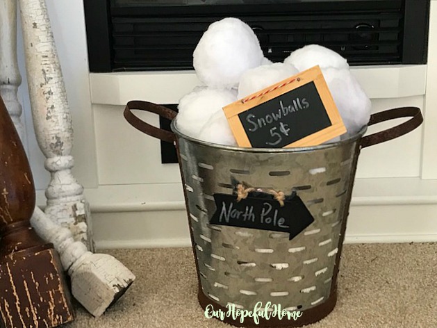 Our Hopeful Home: Indoor Snowballs Easy DIY Christmas Craft