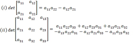 Definition of Determinants | Mathematica and Statistic