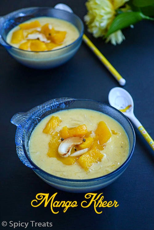 Spicy Treats: Mango Vermicelli Kheer / Mango Kheer - Easy Mango Dessert ...