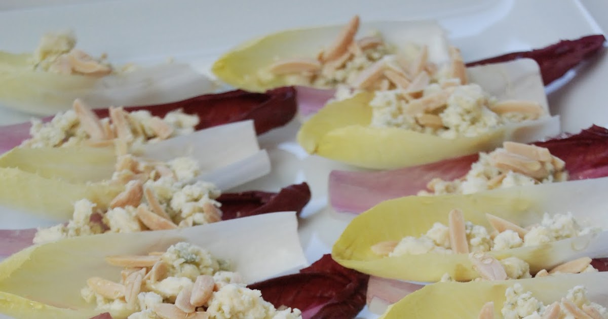 Stay at Home-ista: Easy Appetizer: Endive with Roquefort, Almonds and Honey