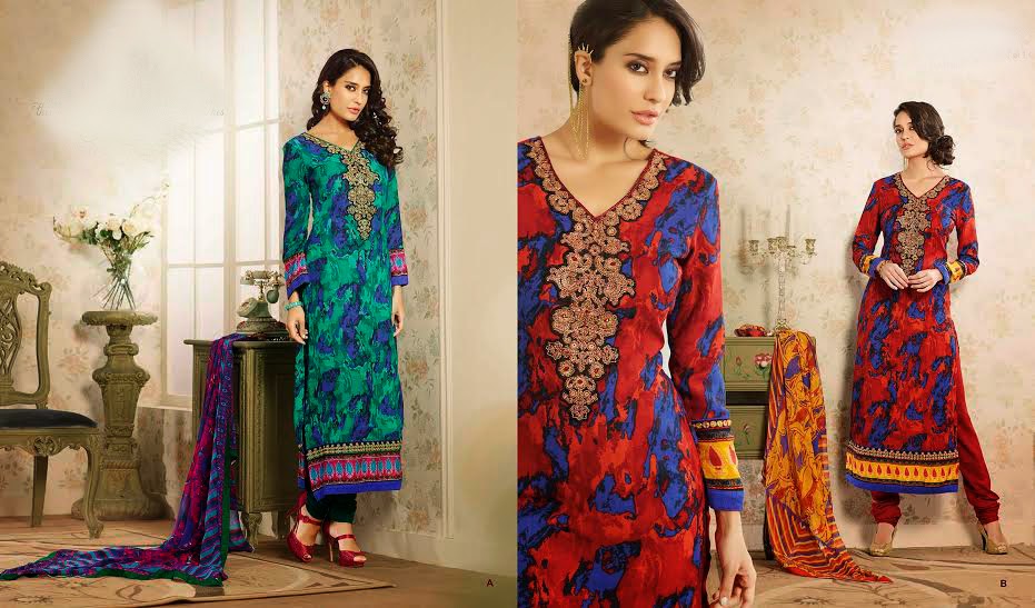 www.veerafab.com: pakistani style cotton fabrics embroidery work salwar ...