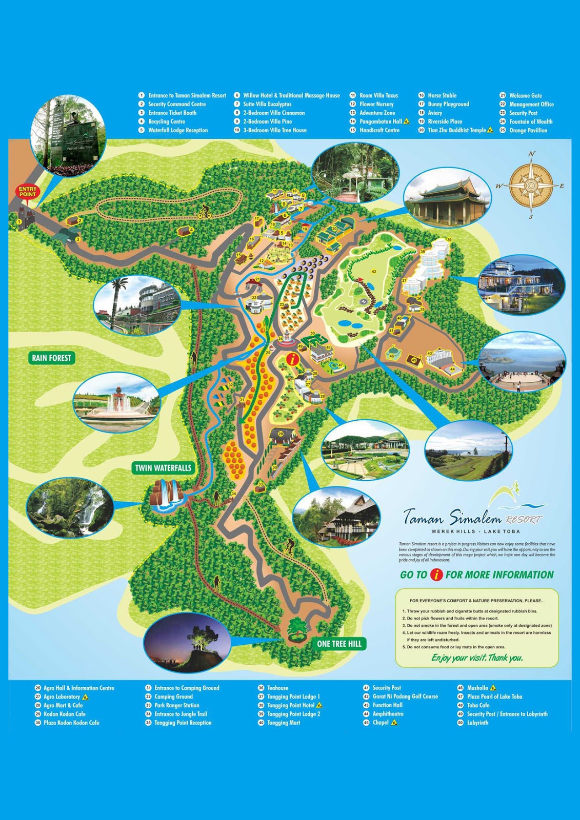MAP SIMALEM RESORT - PAKET TOUR TAMAN SIMALEM RESORT