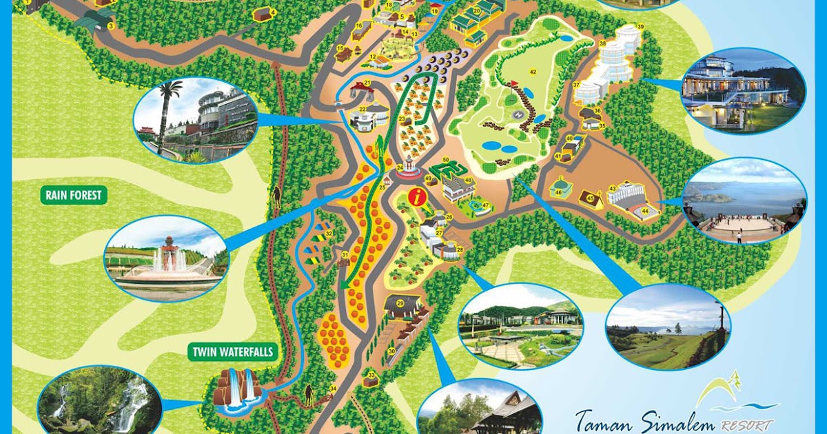 MAP SIMALEM RESORT - PAKET TOUR TAMAN SIMALEM RESORT