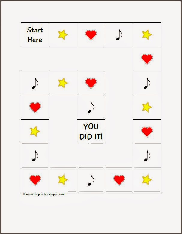 Practice Makes It Easy: Music Dice Game and a Fun Chart