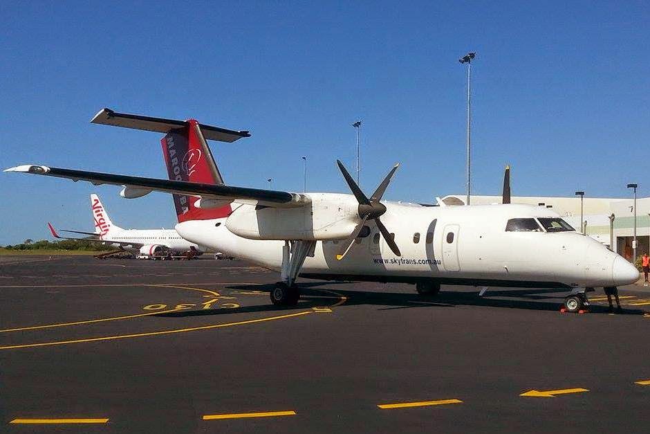 Central Queensland Plane Spotting: Beauty! Skytrans Dash-8-100 VH-QQA ...
