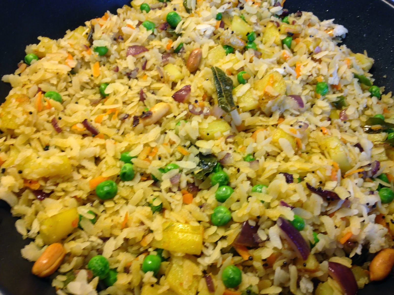 Effervescence: Poha with a twist: Carrot poha
