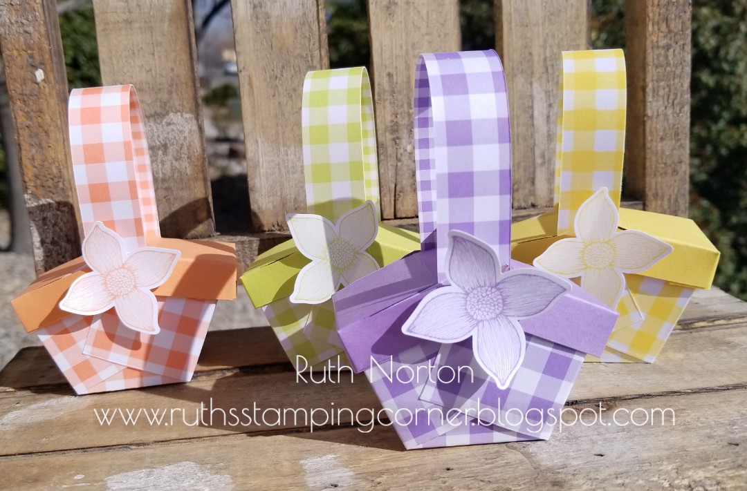 Ruth's Stamping Corner: Gingham Gala Baskets
