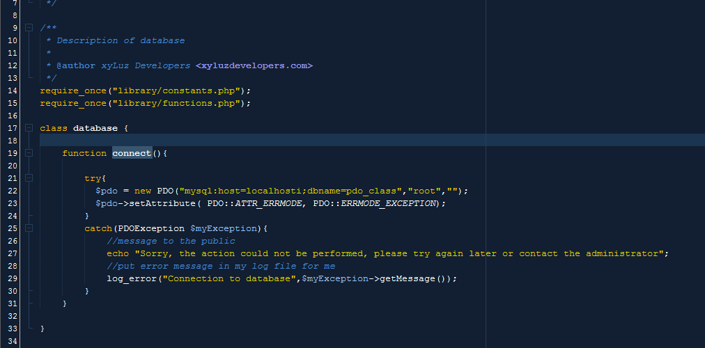 Side Tutorial Php Oop Secure And Re Usable Database Connection Xyluz