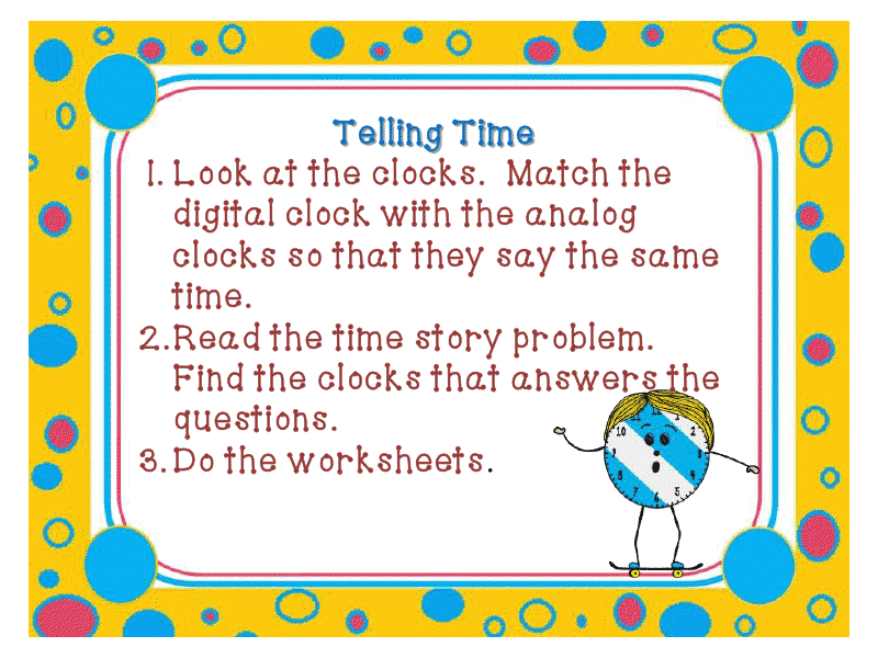 First Grade Funtastic: Telling Time Story Problems