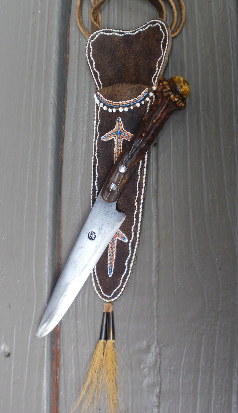 Contemporary Makers: Neck Knife by Gen Mock with Quilled Sheath by ...