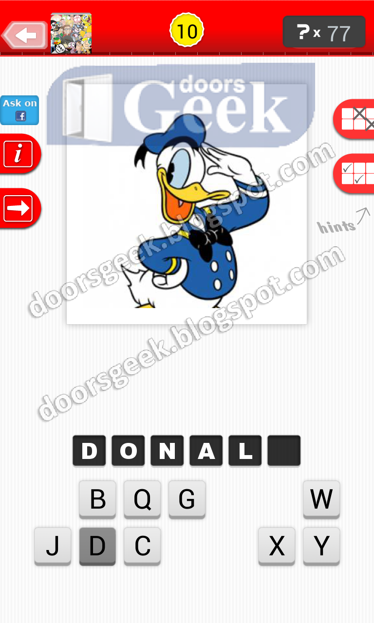 Guess The Cartoon Level 4-10 ~ Doors Geek