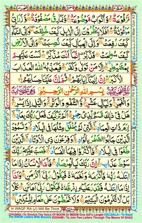Gateway to Quran: Colour Coded Quran - Para 30