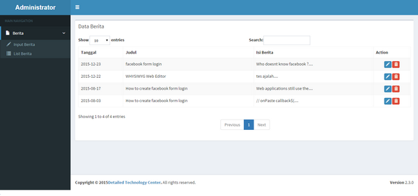 Membuat Dashboard Admin Berita dengan PHP MySQL