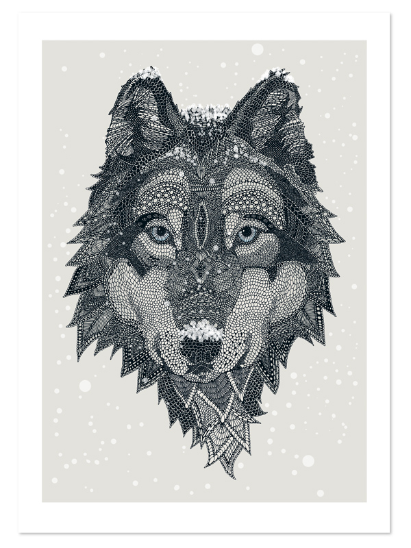 the quiet revolution: Special Edition A4 Winter Wolf print