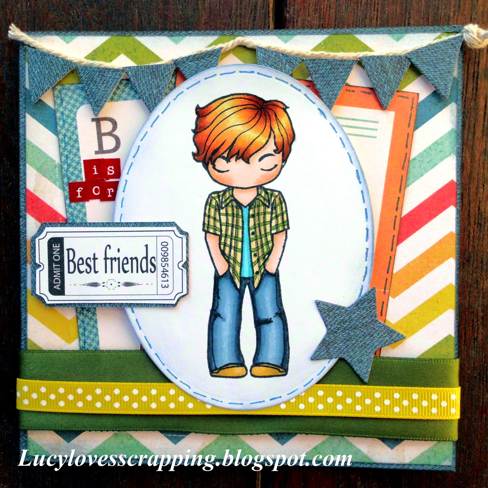 Lucy loves scrapping: B is for Best Friends Card (The Greeting Farm image)