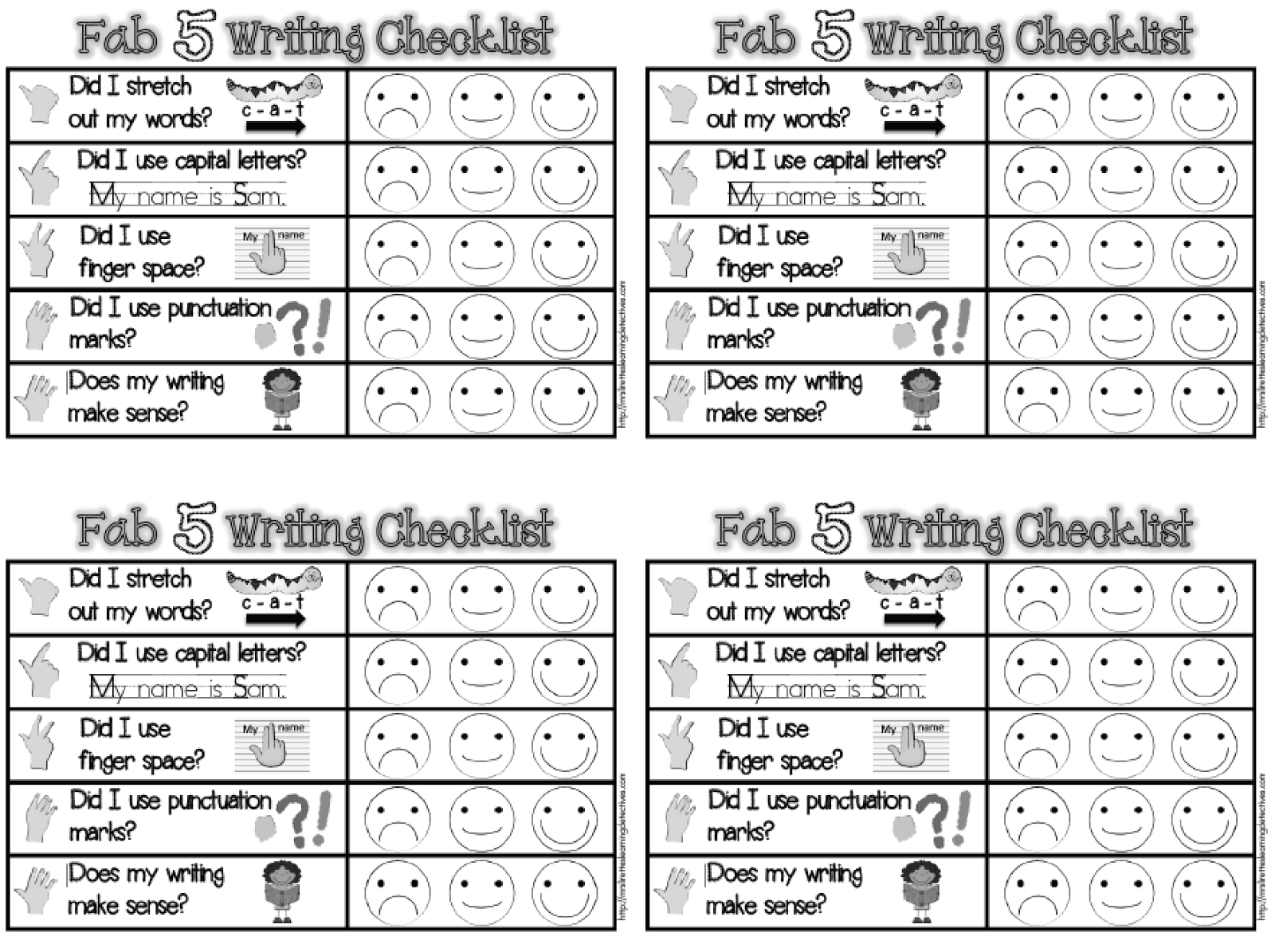 Fab 5 for Writing...New Additions! | Mrs. Lirette's Learning Detectives ...