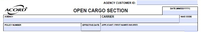 Simply-Easier-ACORD-Forms: How to Complete the ACORD 193 Open Cargo Section