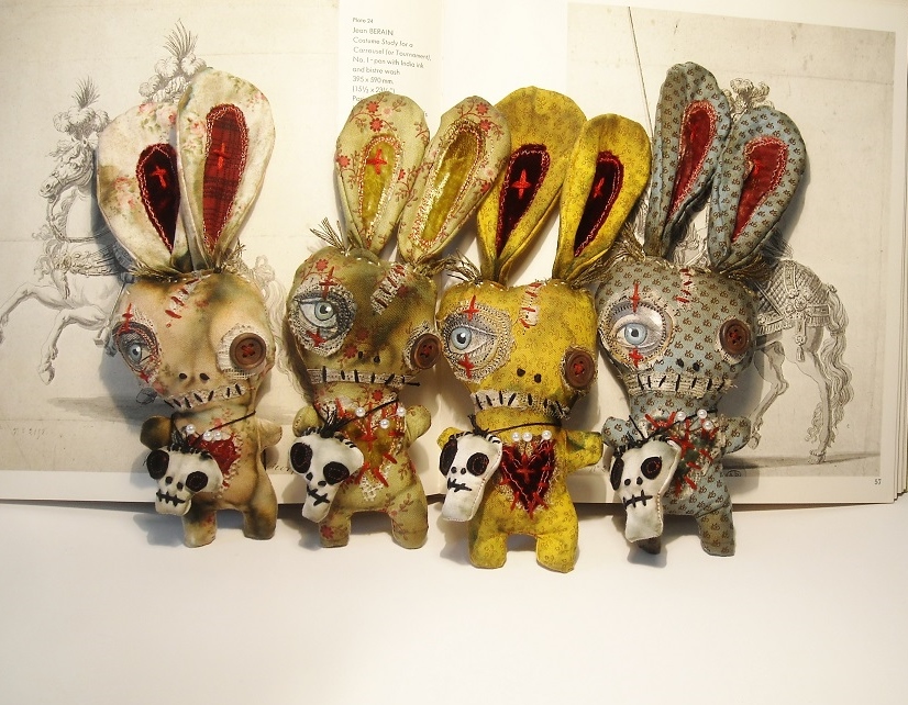 Junker Jane Monster Art Dolls: NEW! Funny Bunny Easter Voodoo Dolls