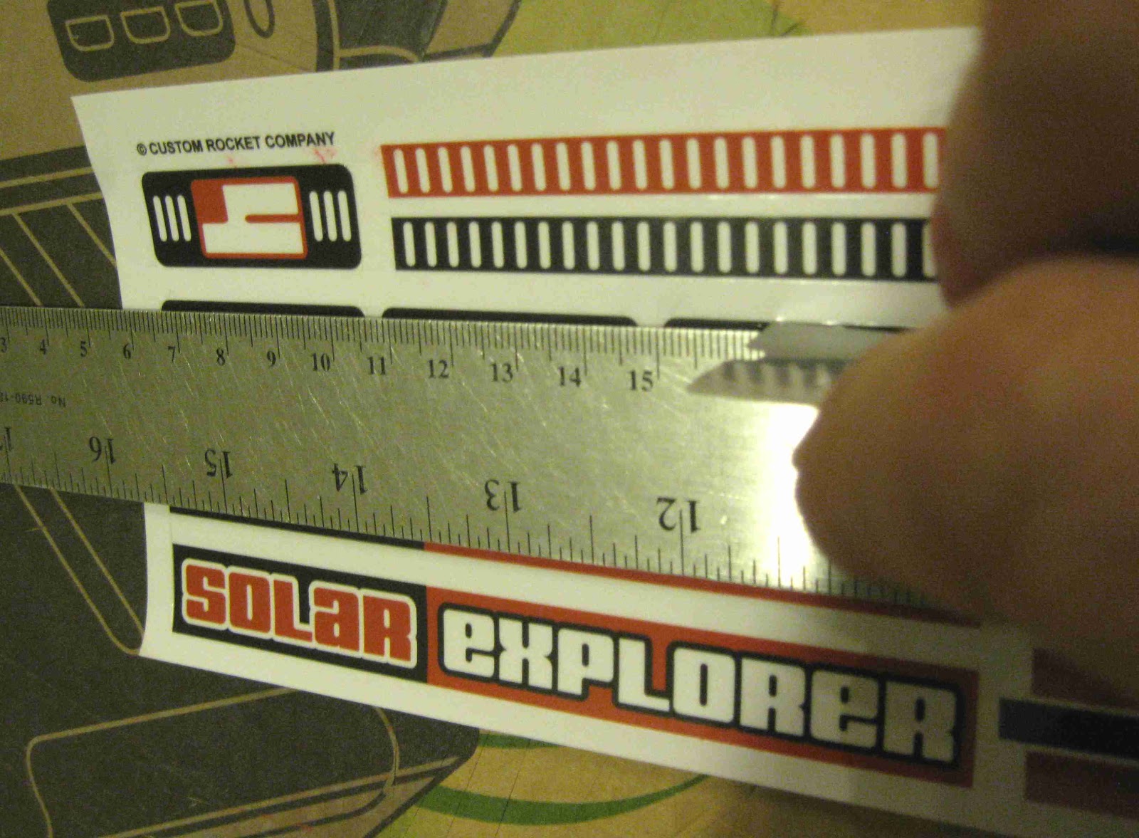 Model Rocket Building: Custom Solar Explorer Build Part 21 Stick On Decals!