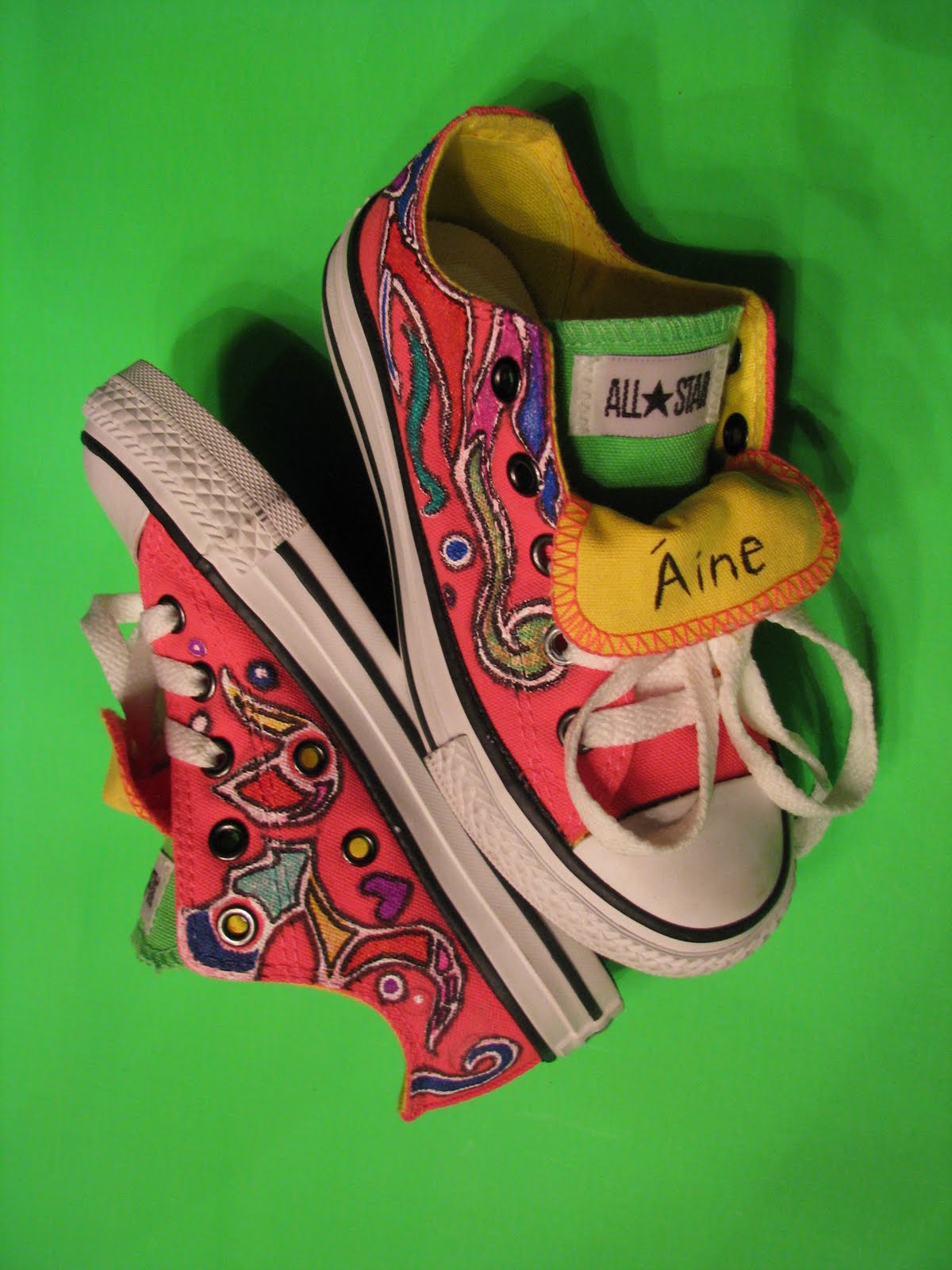 Get Your Kicks On:Handpainted Shoes: Shapes & Swirls