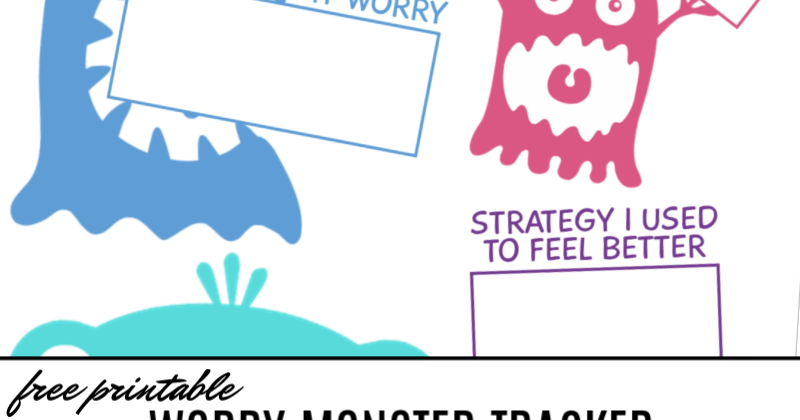 Free Printable Worry Monster Tracker | And Next Comes L - Hyperlexia ...