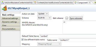 Bekwam Blog: Updating a Table with the Talend Open Studio ELT Components