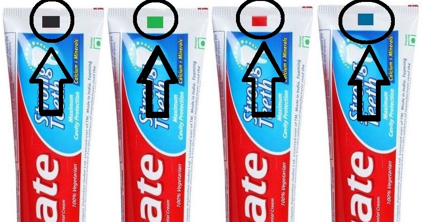 Why is there Different Colors on Toothpaste ~ TELUGU WORLD