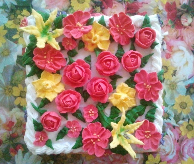 El taller de Juliette: Fantasia floral de glasé real (royal icing)