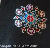Rangoli - 11 dots designs with steps
