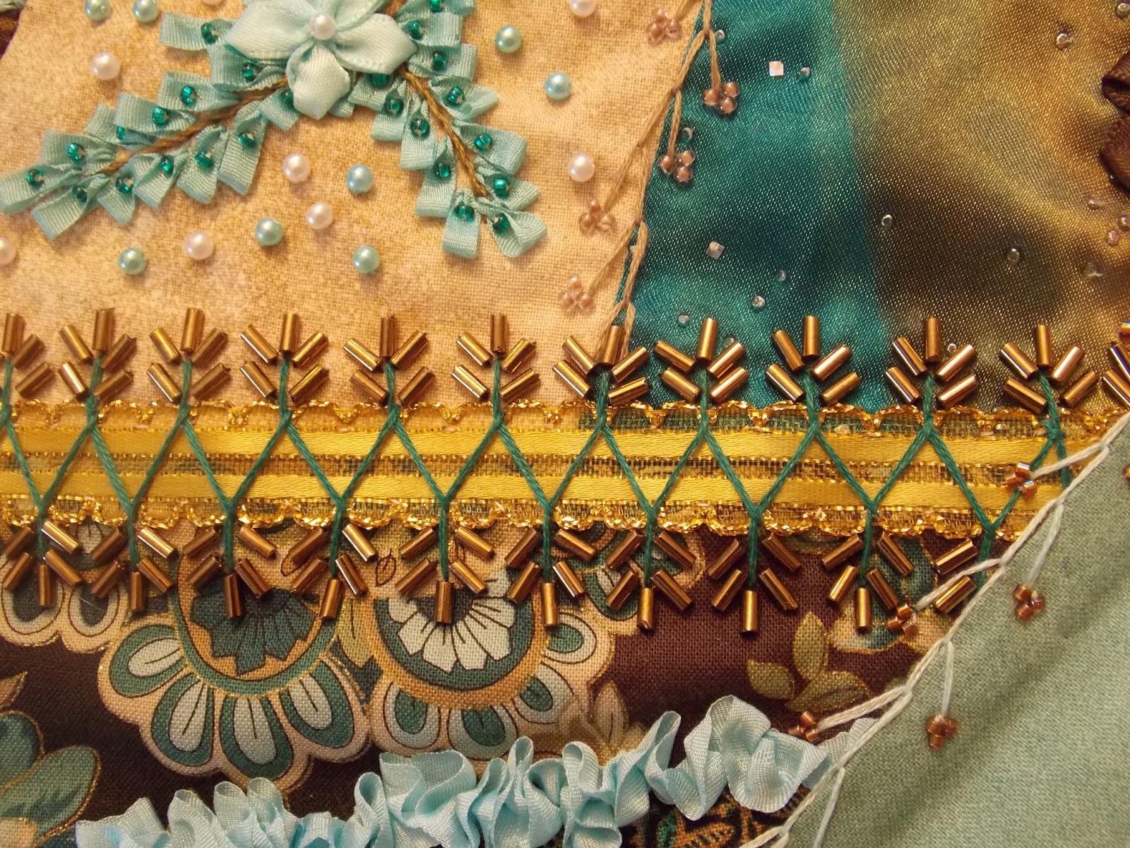 The Beaded Needle: New Crazy Quilt