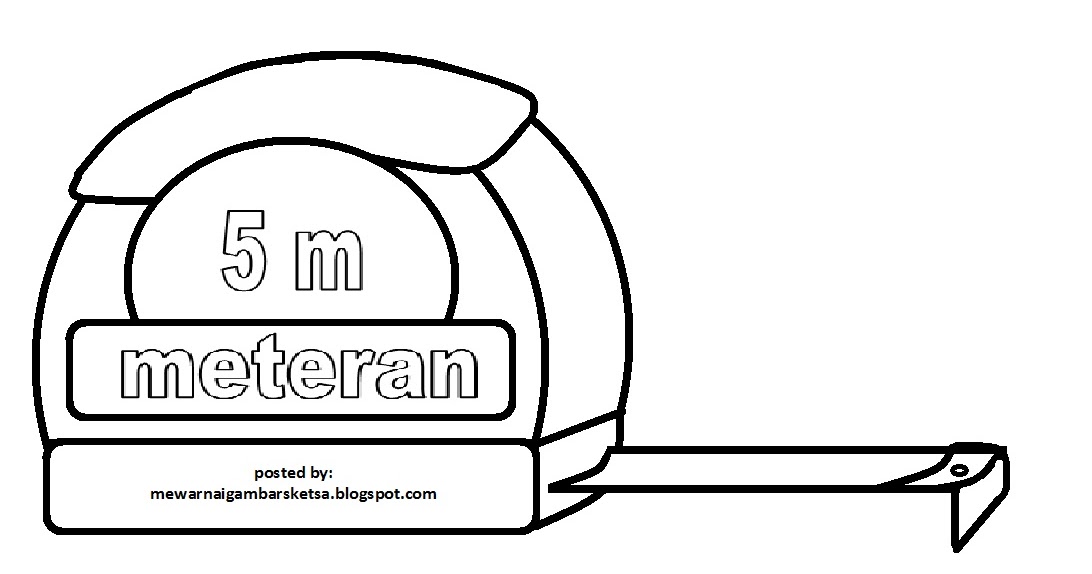 Mewarnai Gambar: Mewarnai Gambar Sketsa Meteran
