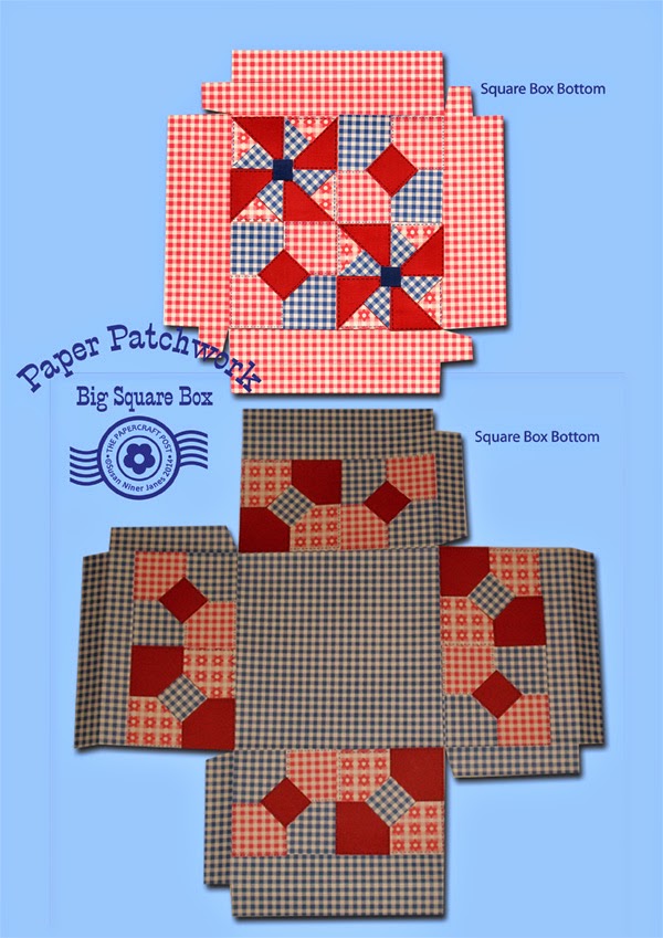 The Papercraft Post: Big Square Box: Paper Patchwork
