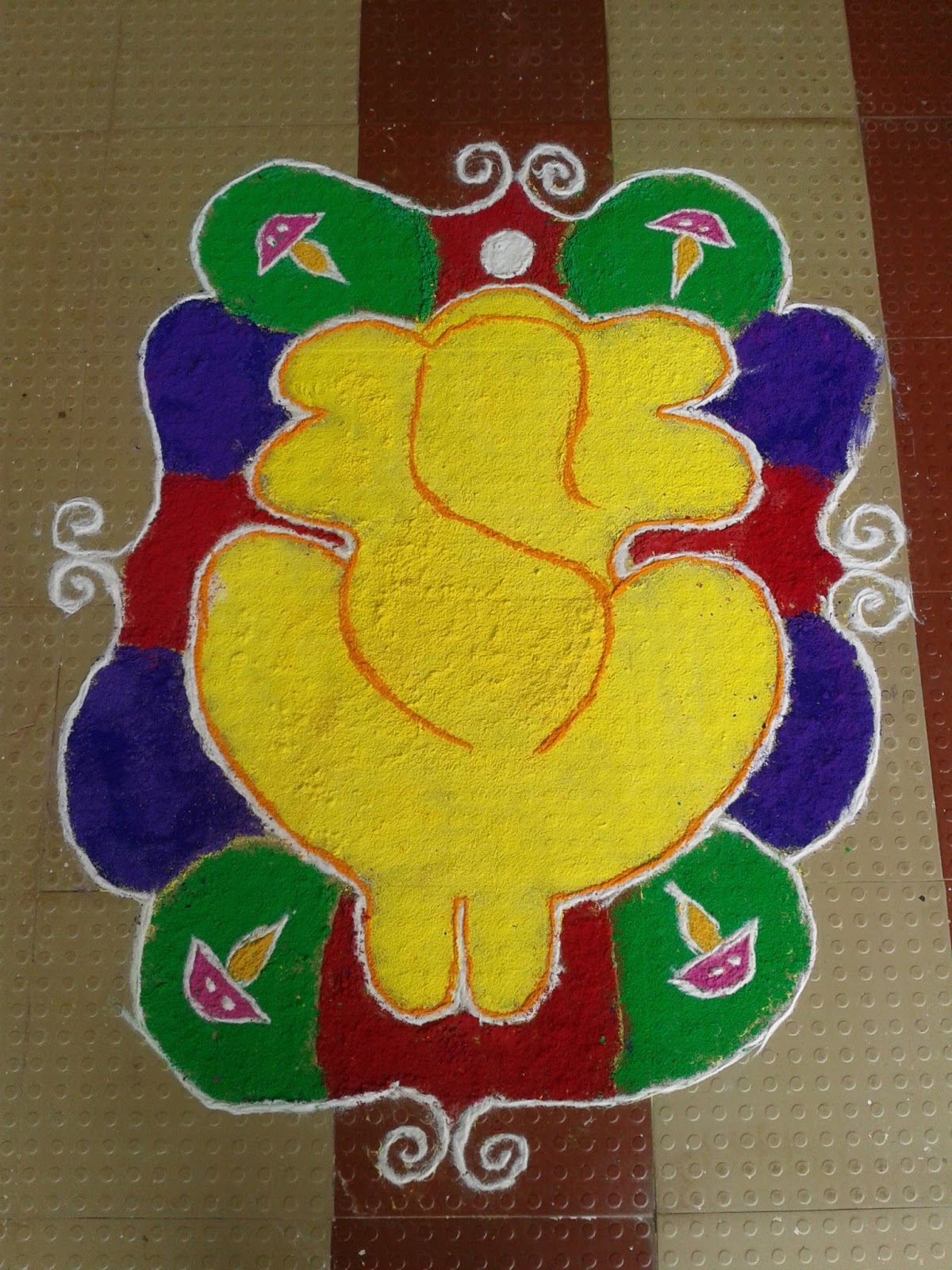 Pygmy Arts: Lord Ganesha Rangoli!