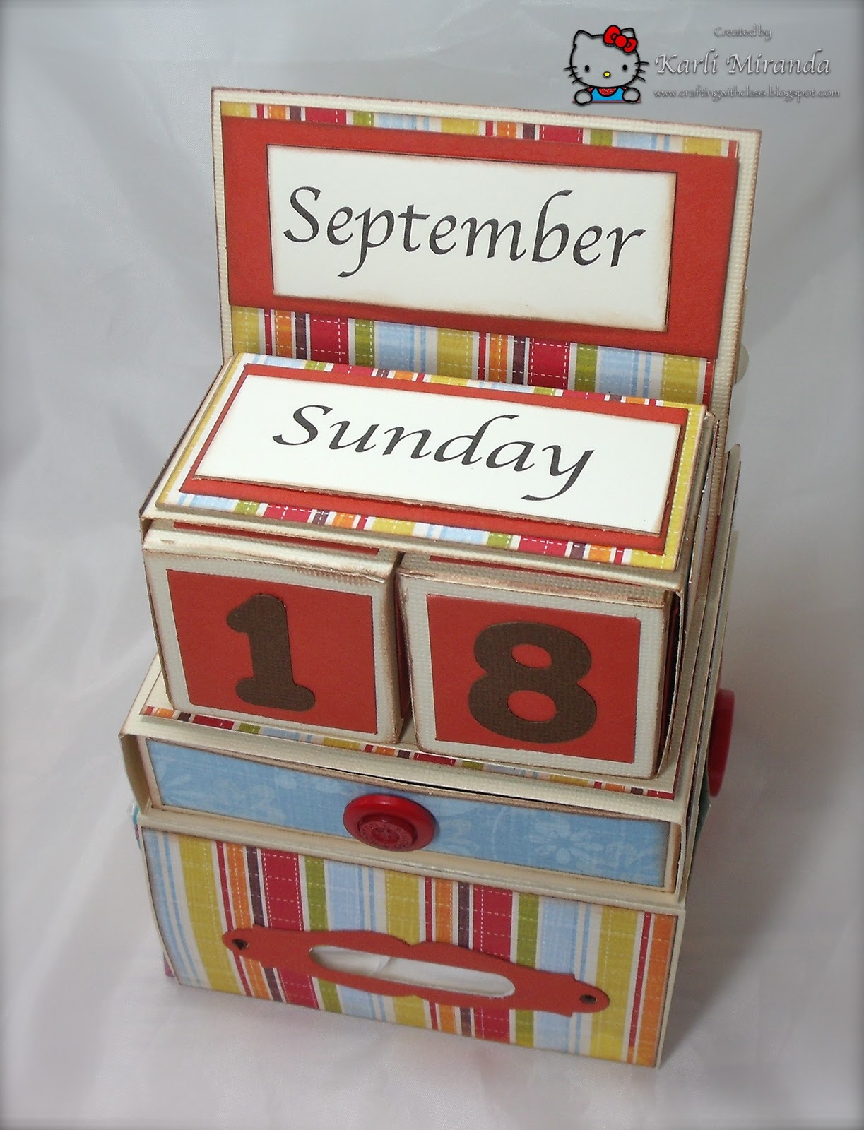 Crafting with Class: Desktop Calendar Cube v2