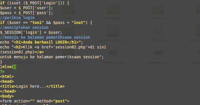 Session dan Cookies pada PHP ~ Achmad Sulthoni BLC Telkom Klaten